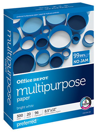 Office Depot/OfficeMax: Multipurpose Paper 500-Sheets Only 1¢ (After ...