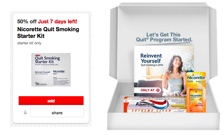Target: 50% Off Nicorette Quit Smoking Starter Kit (Includes Gum ...