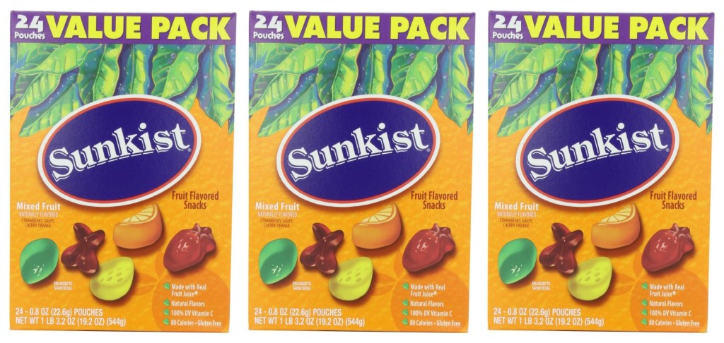 Amazon: Sunkist Fruit Snacks 72 Count Only $10.89 Shipped (Just 15¢ Per ...