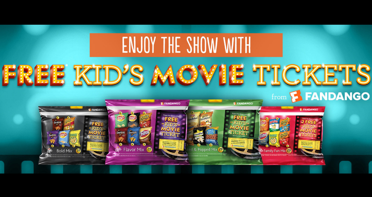 FREE Fandango Kid's Movie Tickets with Purchase of TWO Frito-Lay2Go ...