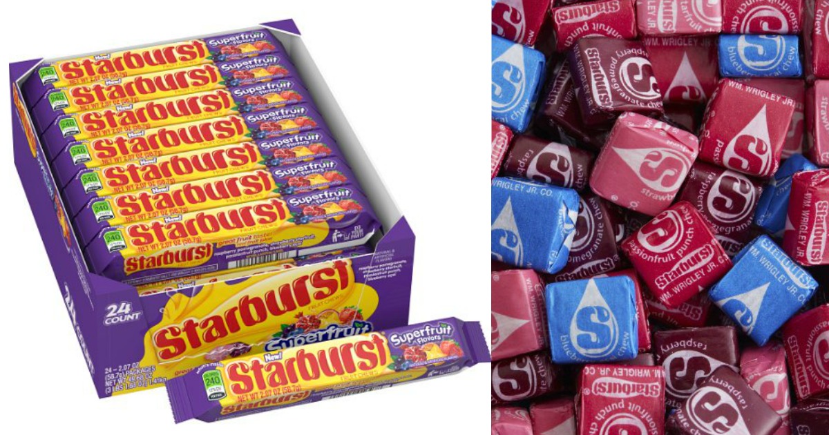 Amazon: 24 Packs Of Starburst Fruit Chews Only $9.44 Shipped (Just 39 ...
