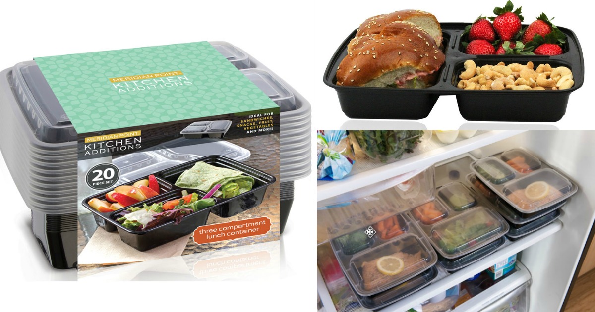20 Pack of Reusable Bento Style Boxes Under $20 Shipped (Microwave ...