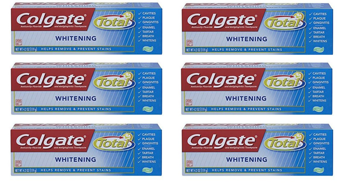 Amazon: Colgate Total Whitening Gel Toothpaste 6-Pack Only $7.86 Shipped