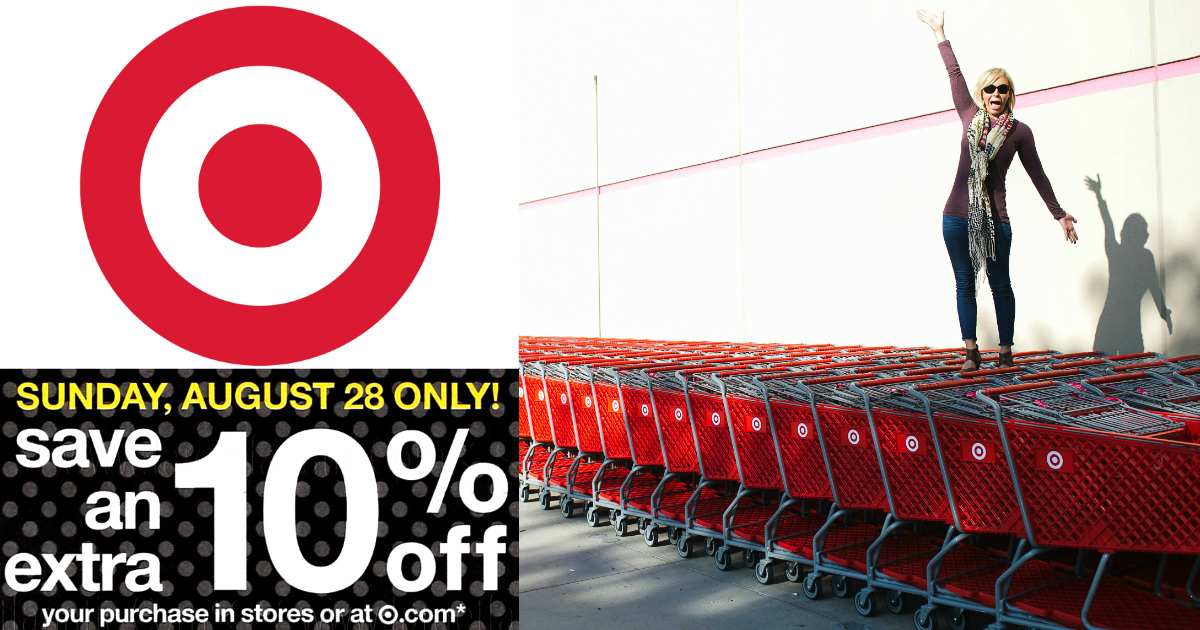 Target: 10% Off Storewide Coupon (August 28th Only) + Extra $5 Off $25 ...