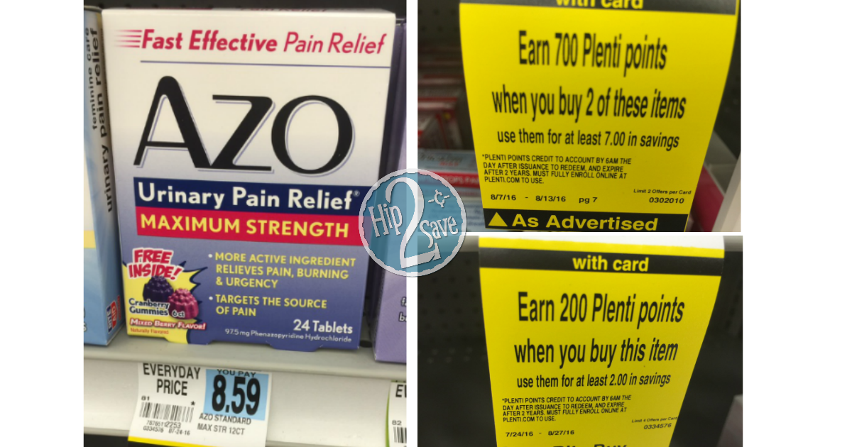 Rite Aid: AZO Urinary Pain Relief 12 Count Box Only 9¢ Each (After ...