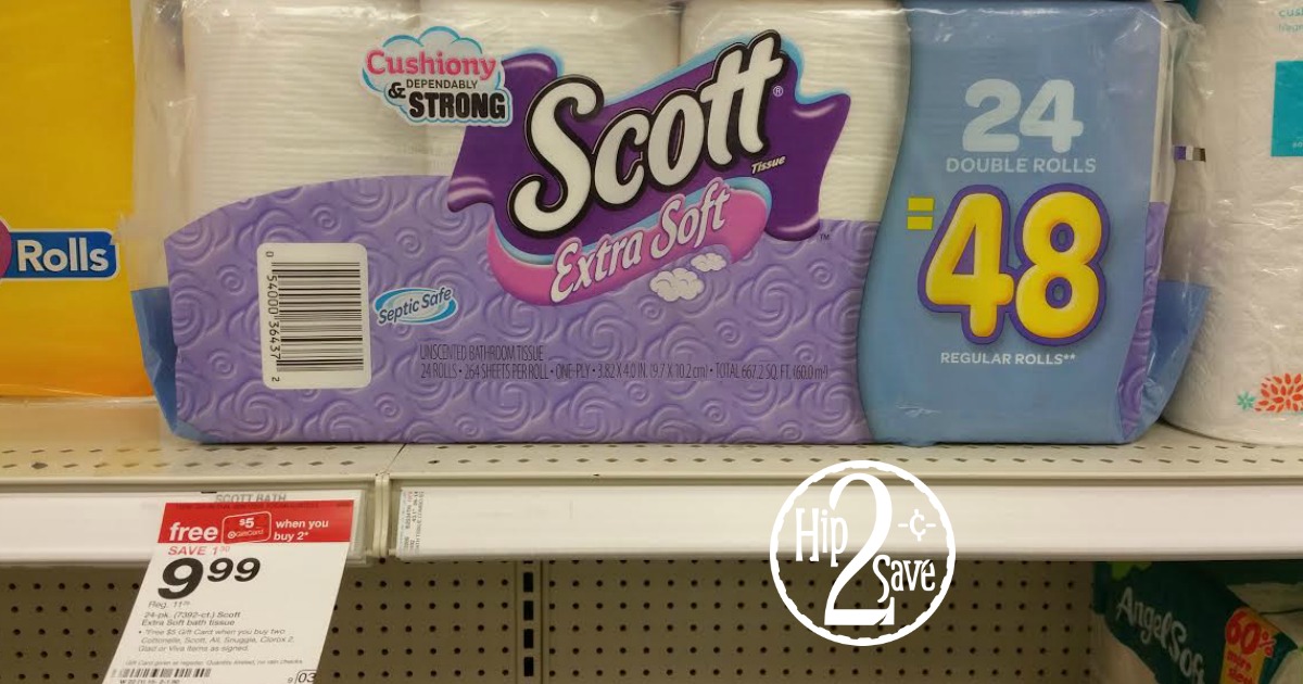 NEW $1/1 Scott Extra Soft Bath Tissue Coupon = 24-Ct Package Only $4.99 ...