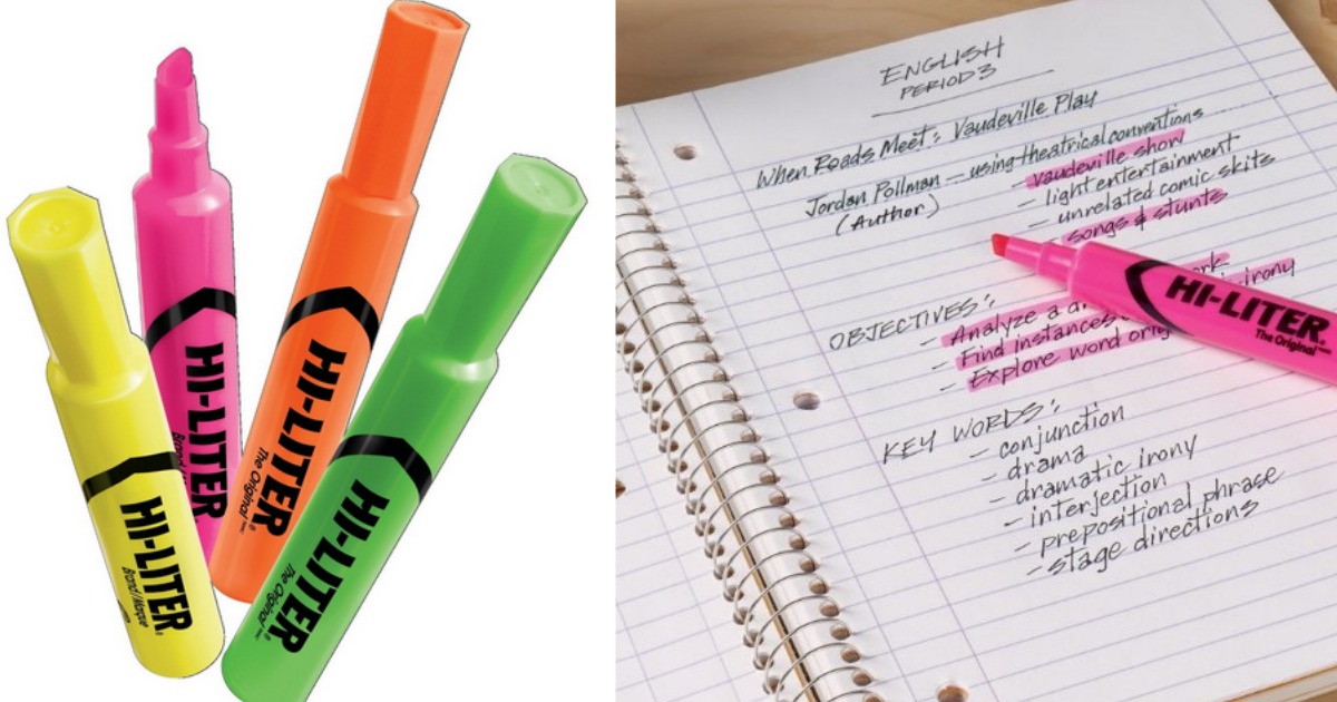 Amazon: Hi-Liter Highlighters 4-Pack Only $1