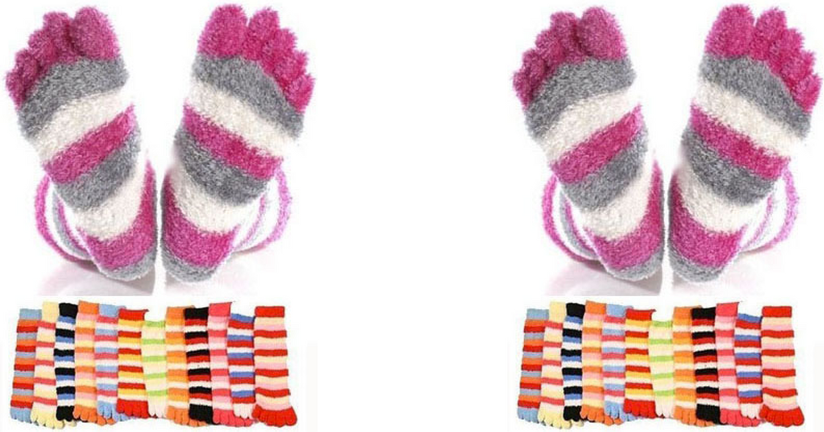 Fuzzy Toe Socks As Low As $1.66 Each Shipped