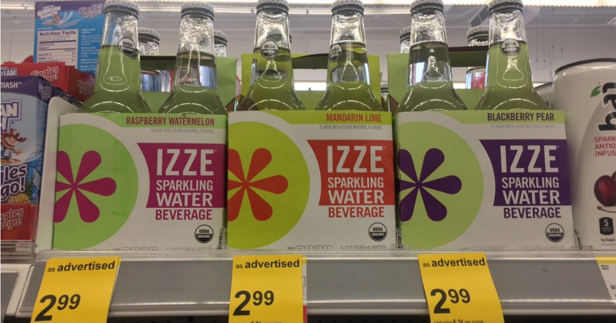 Walgreens: Izze Sparkling Water 4-Packs Only 74¢ Each (After Register Reward)