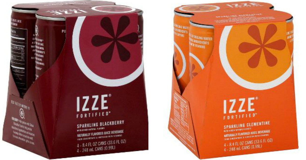 Target: IZZE Sparkling Juice 4-Pack Cans Only 87¢ Each (Just 22¢ Per Can)