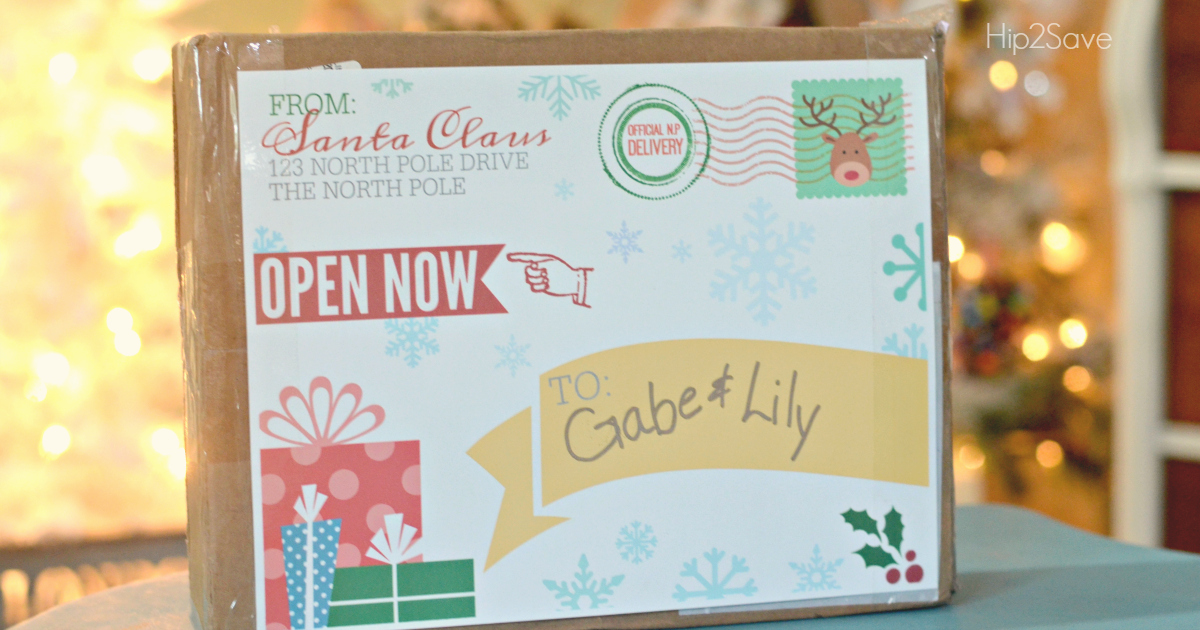 Print our FREE Santa Shipping Label for a Christmas Surprise