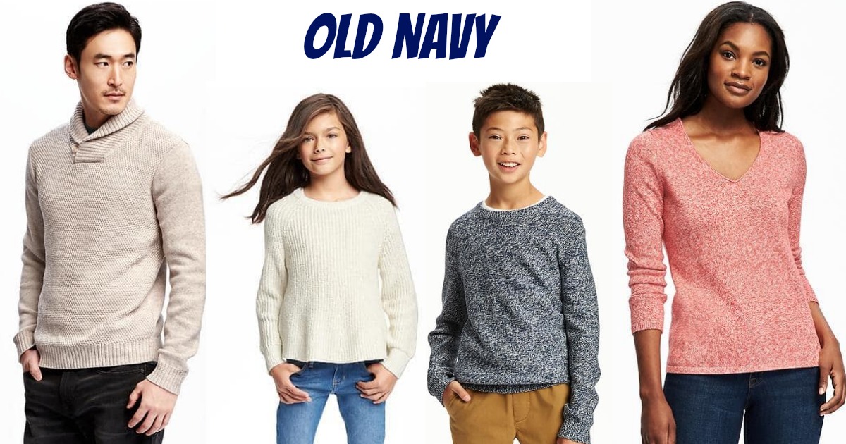 Old Navy: 50% Off ALL Sweaters for the Whole Family (Today Only)