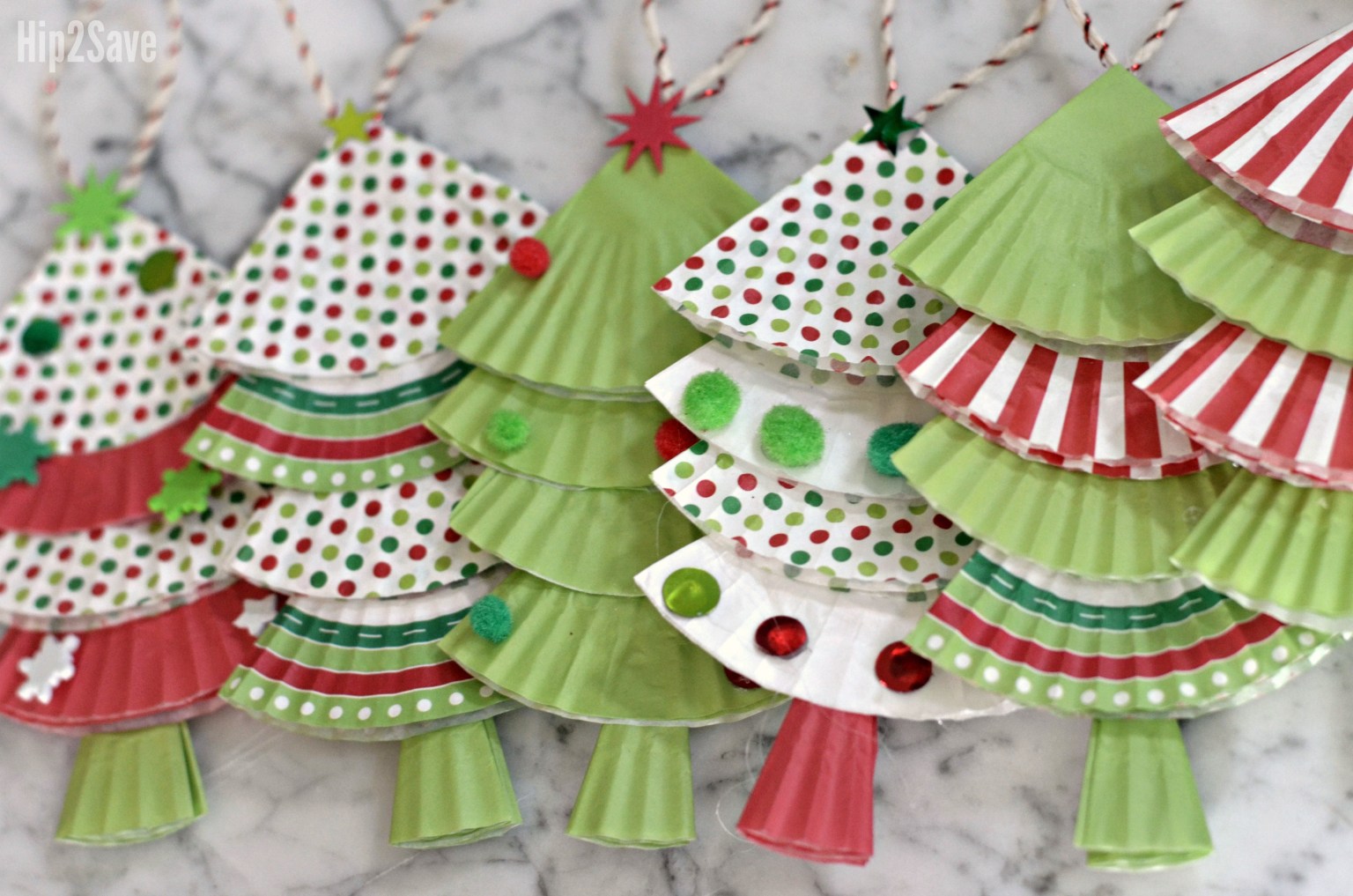 Cupcake Liner Christmas Ornaments (Easy Kids Craft)