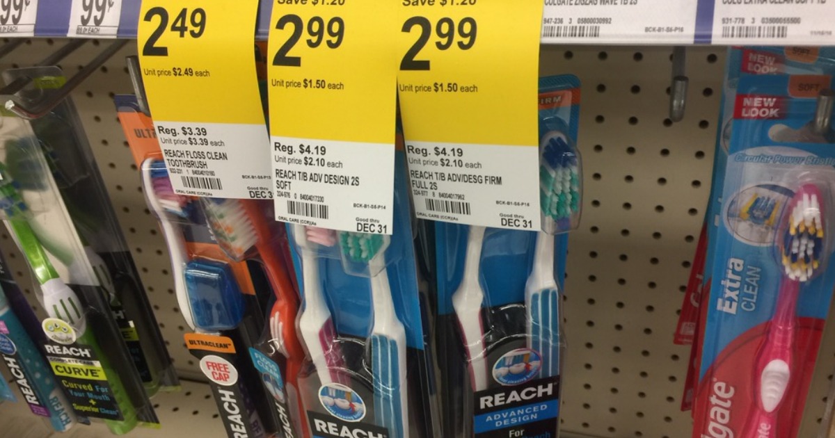 Walgreens: Reach Toothbrush 2-Pack Just 99¢ After Rewards (No Coupons ...