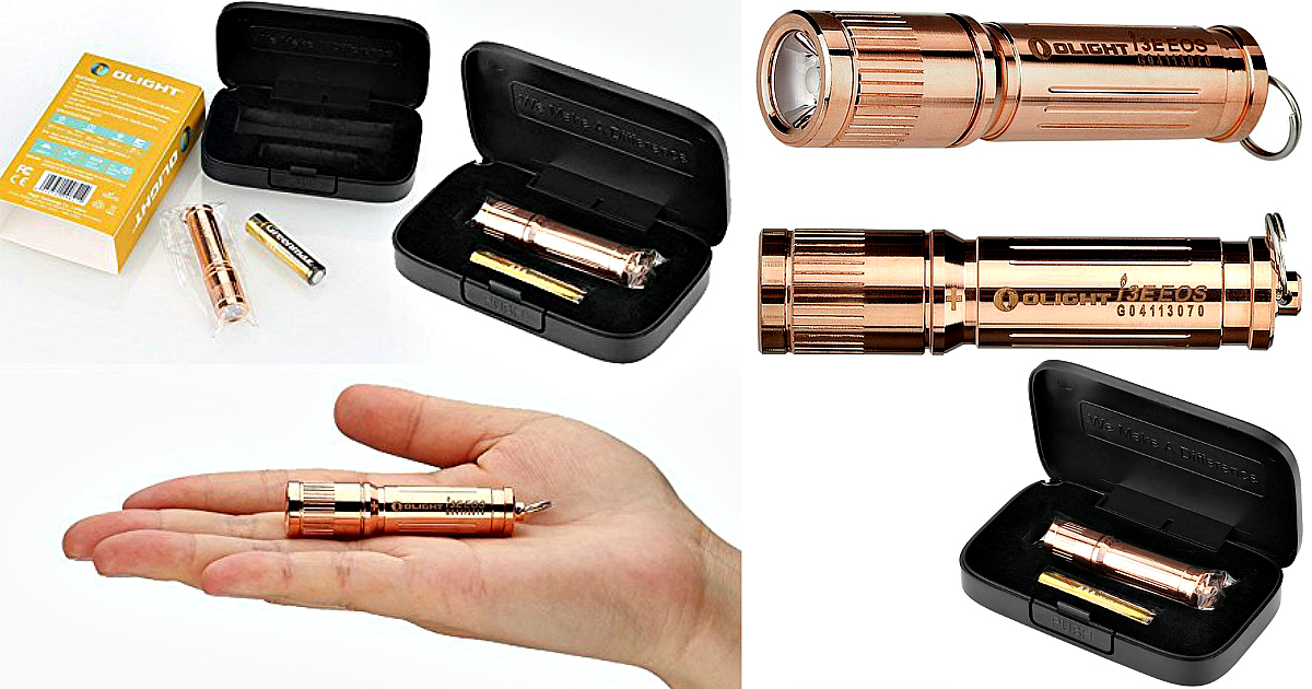 Amazon Lightning Deal: Olight 90 Lumens Copper Keychain Flashlight Only ...