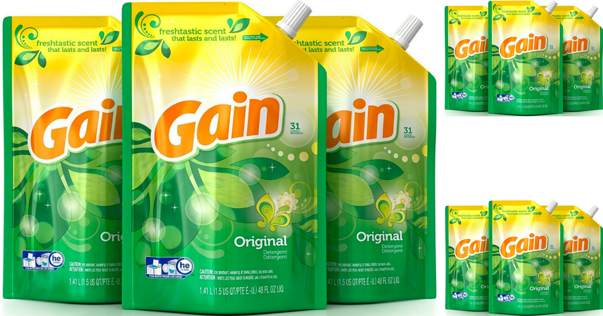 Amazon: Gain Original Laundry Detergent 3-Pack Only $10.67 Shipped