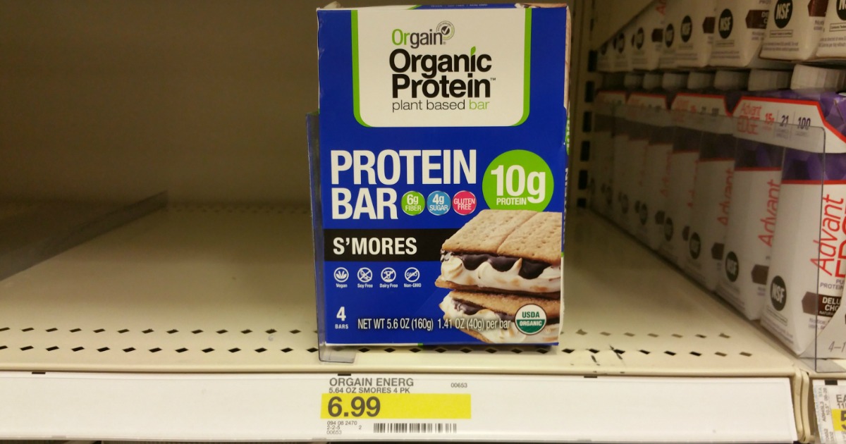 Target: Orgain Organic Protein 4-Count Bars Only 64¢ After Gift Card ...