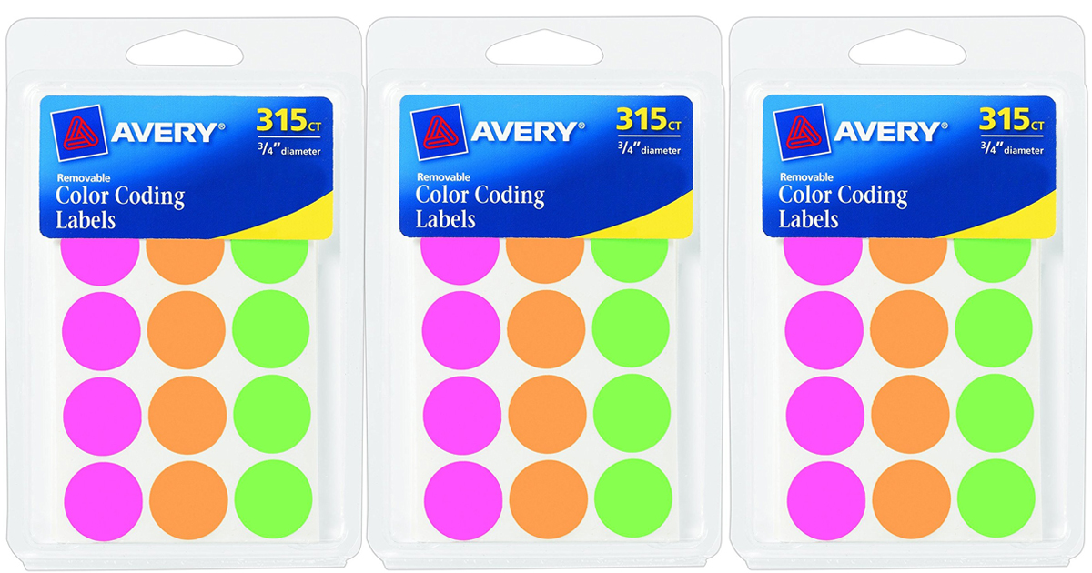 Amazon: 315 Avery Round Color Coding Labels Only $1.12 (Add-On Item)