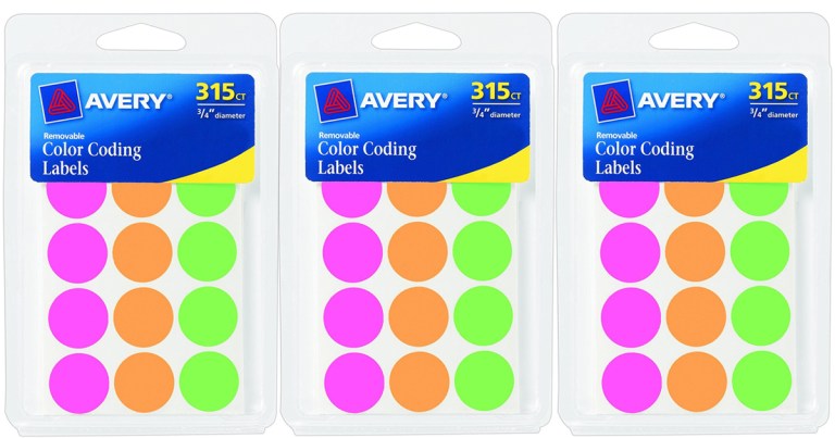 Amazon: 315 Avery Round Color Coding Labels Only $1.12 (Add-On Item)