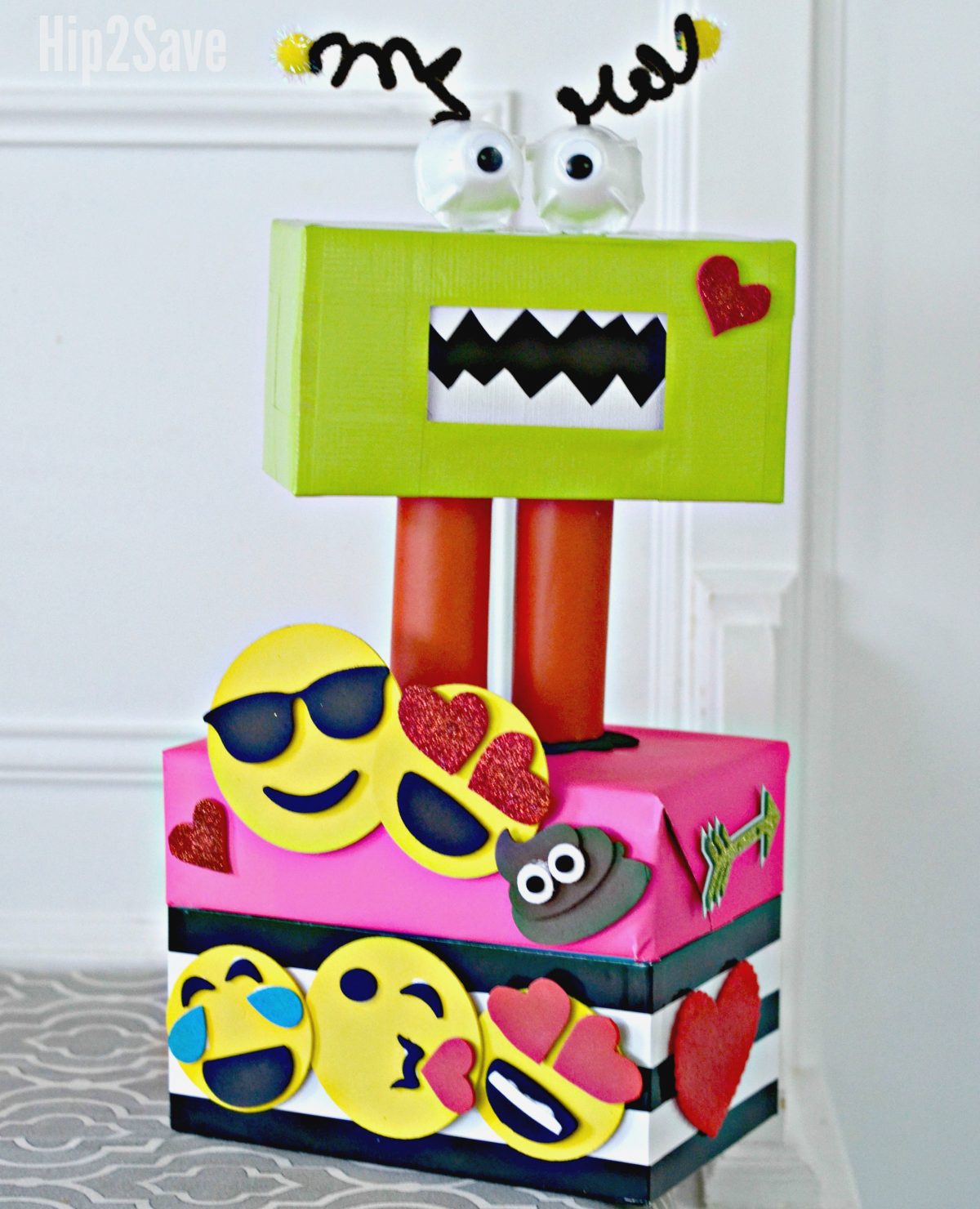 Creative Valentine's Day Box Ideas (Monster and Emoji Themed)