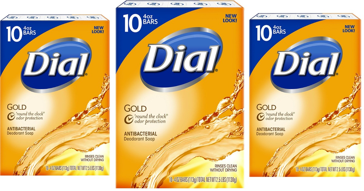 Amazon: THREE Dial Antibacterial Deodorant Bar Soap 10-Count Packs Only ...