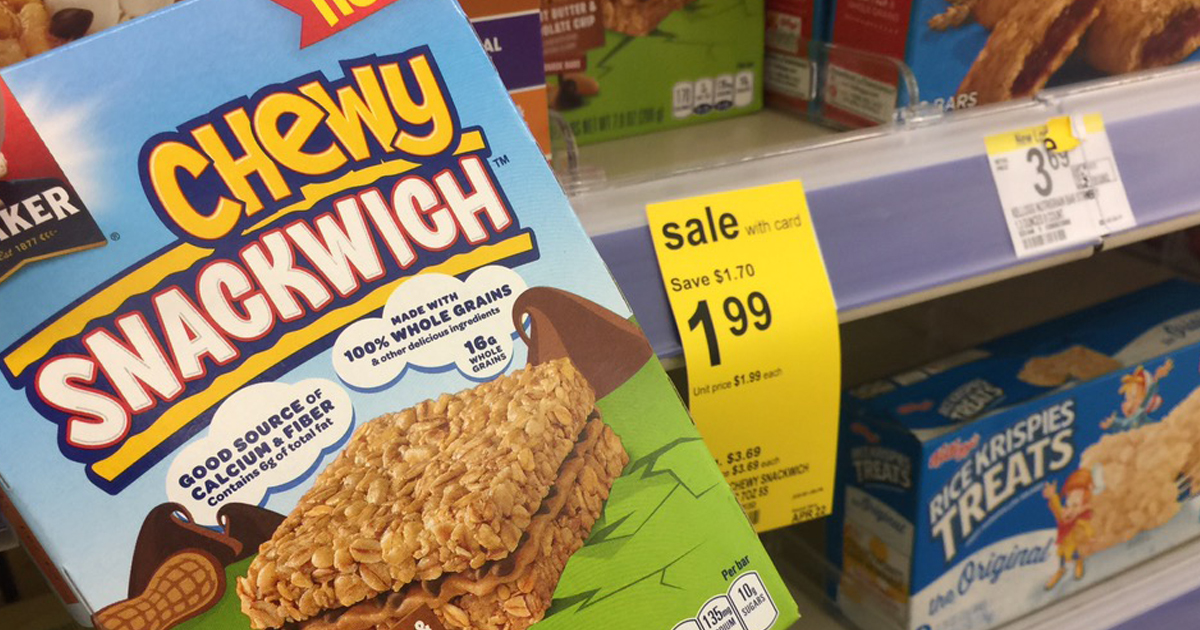 Walgreens Shoppers! Quaker Chewy Snackwich 5-Count Box Only 99 ...