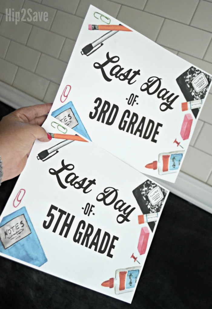 FREE Last Day of School Printable Signs • Hip2Save
