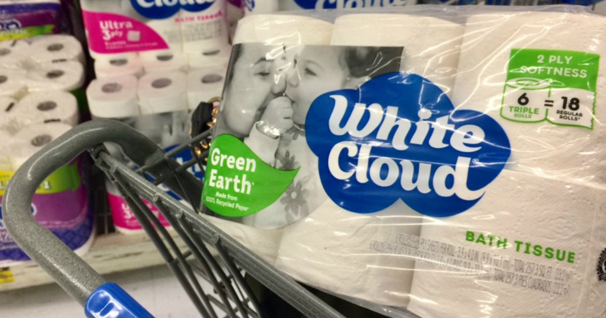 Walmart Shoppers! White Cloud Bath Tissue 6 TRIPLE Rolls ONLY $3.18