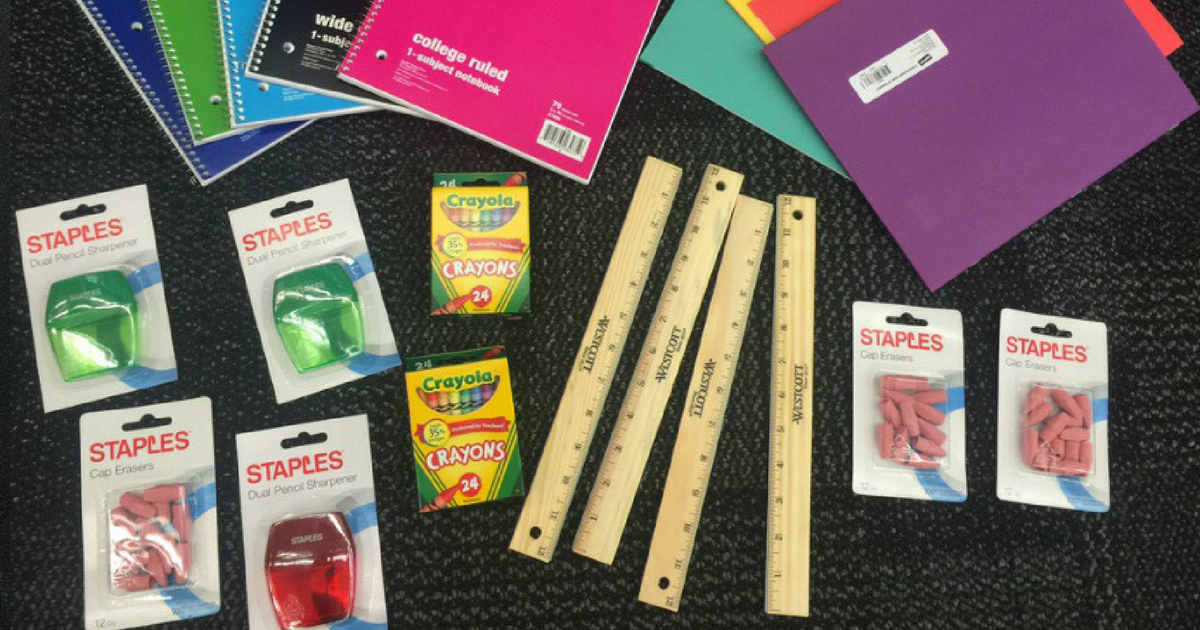 Staples: Back to School Deals ONLY 50¢ Each (Crayons, Notebooks & More!)