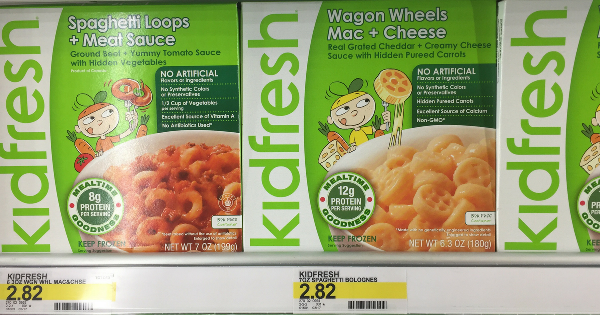 Target: KidFresh Frozen Meals ONLY $1.28 Each (After Cash Back)