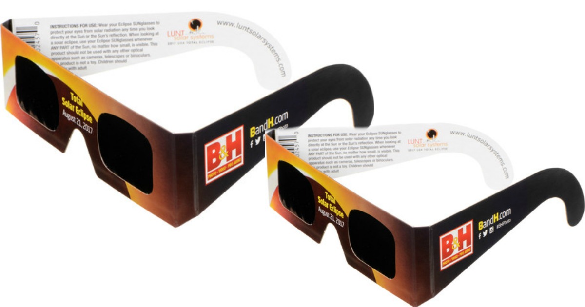 Solar Eclipse Viewing Glasses 5-Pack Only $4.99 Shipped (Just $1 Per Pair)