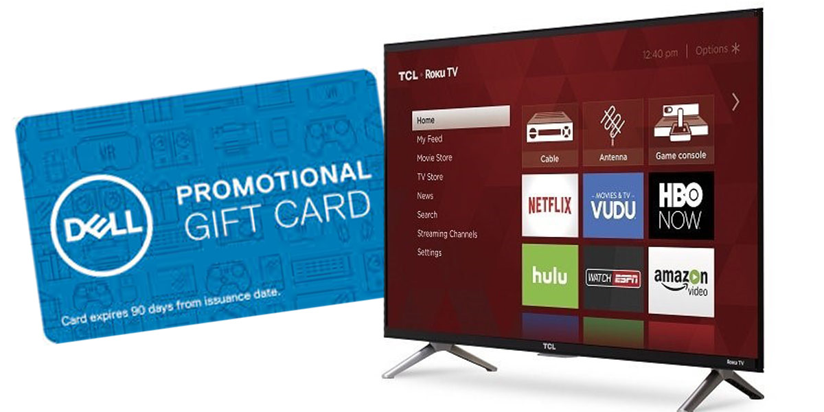 Dell.com: 43" Roku Smart TV AND $100 Dell eGift Card Just $329.99 Shipped