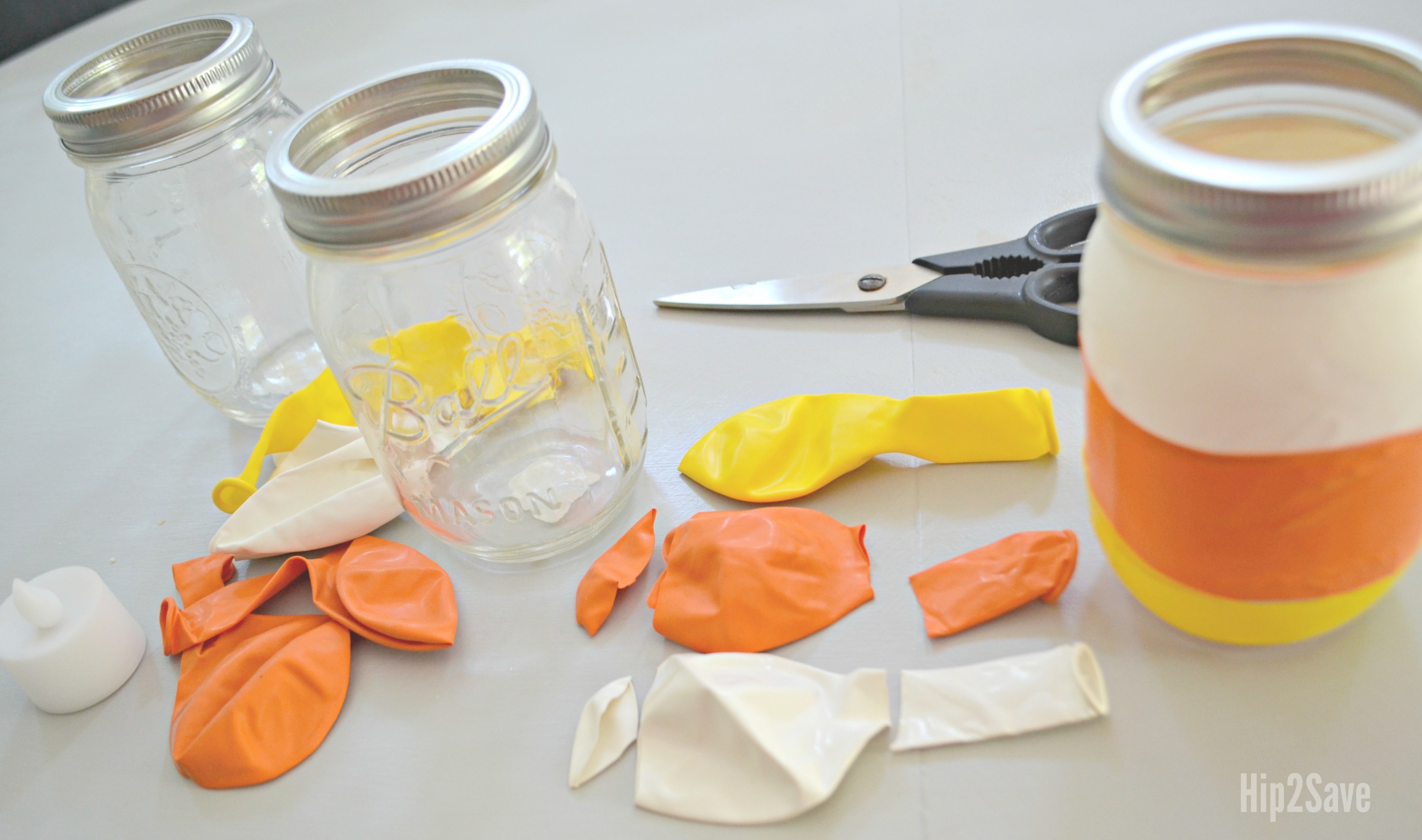 Fall Candy Corn Mason Jars (Easy Dollar Store Craft)