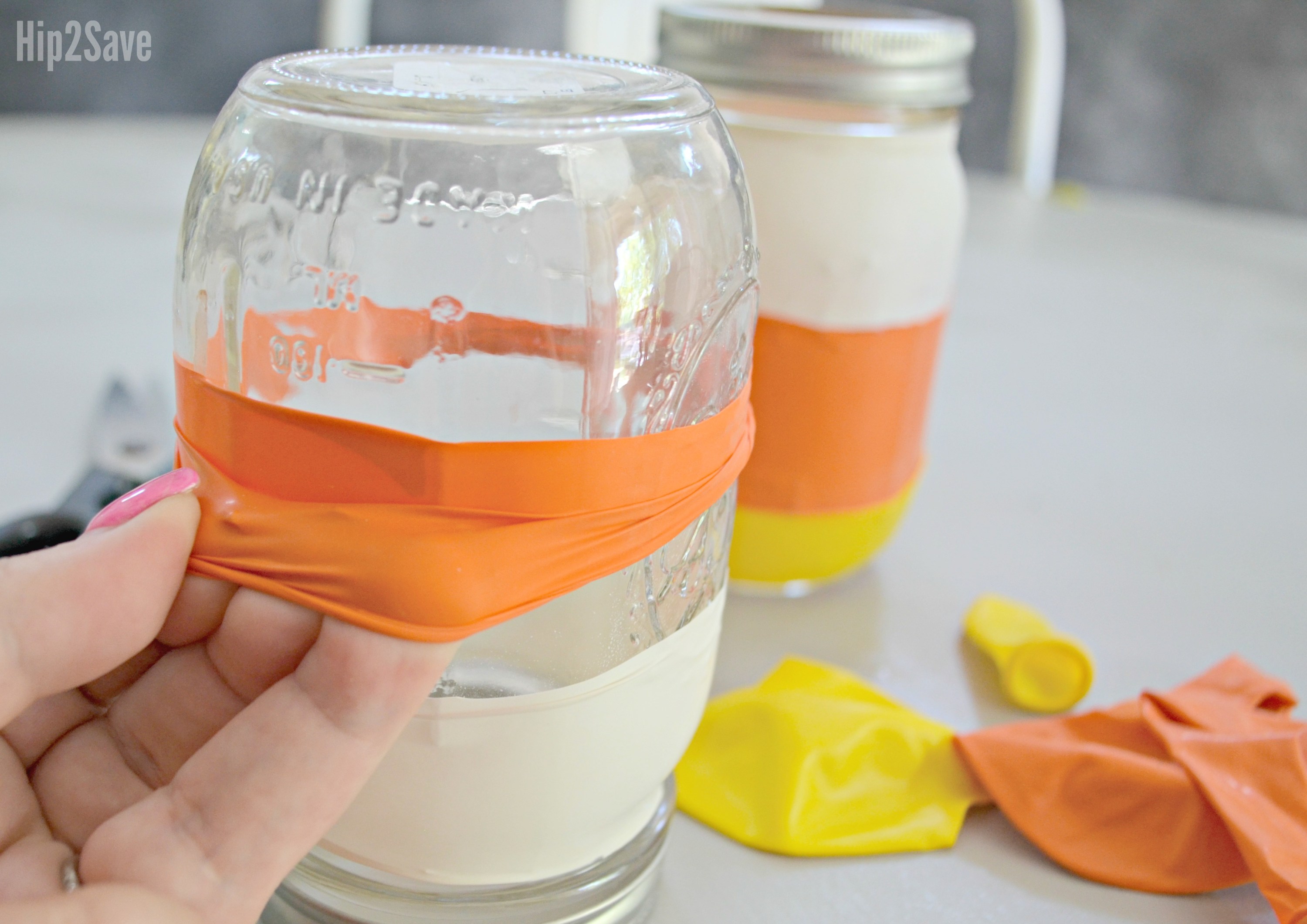 Fall Candy Corn Mason Jars (Easy Dollar Store Craft)