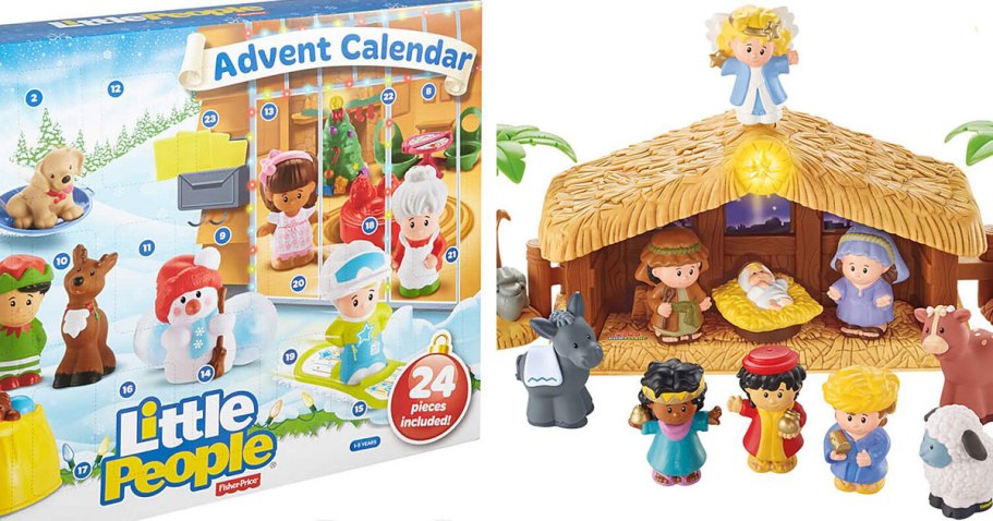 Fisher Price Little People Advent Calendar AND Christmas Nativity Set ...