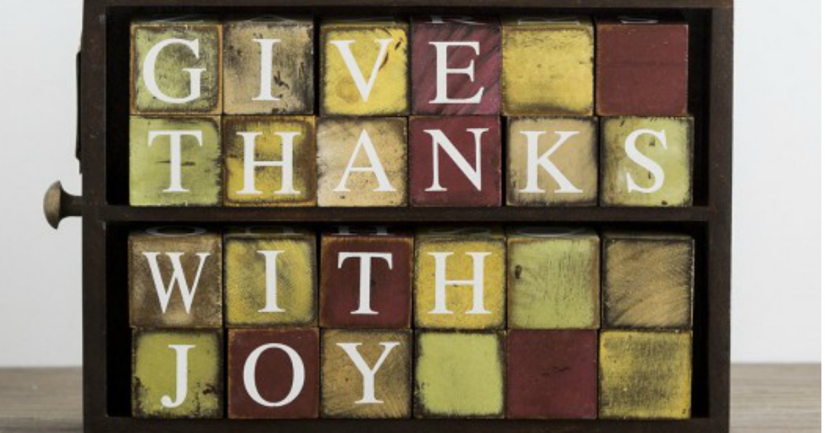 Rustic Give Thanks Wooden Block Set ONLY $15 (Regularly $50)