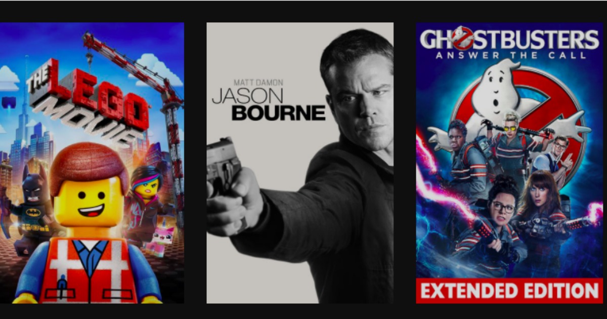 Five FREE Digital Movie Downloads (The LEGO Movie, Jason Bourne ...