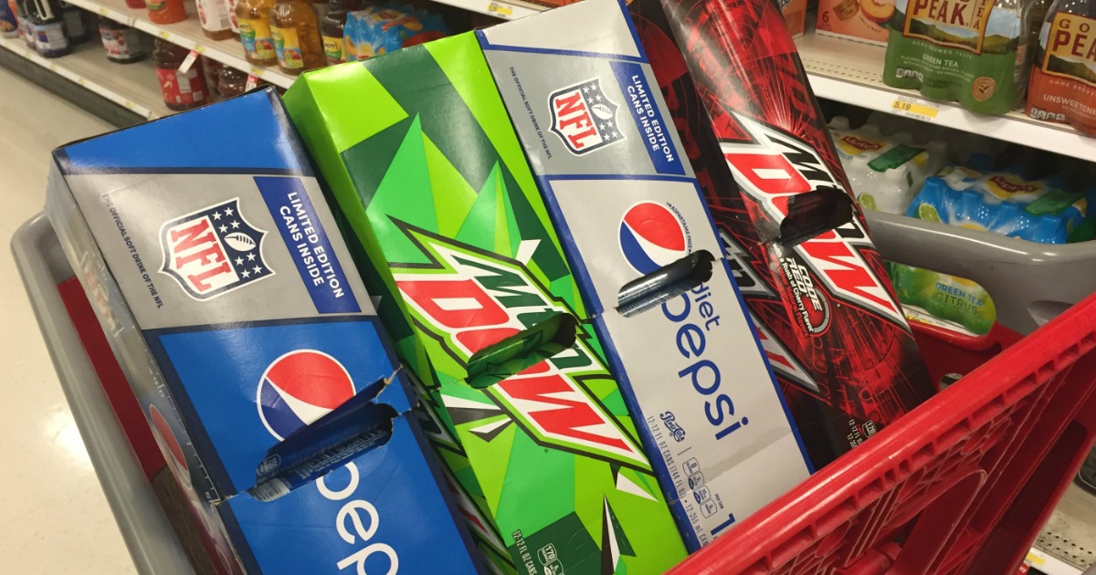 Soda 12-Packs ONLY $2.22 at Target (Coke, Pepsi, Mountain Dew & More)