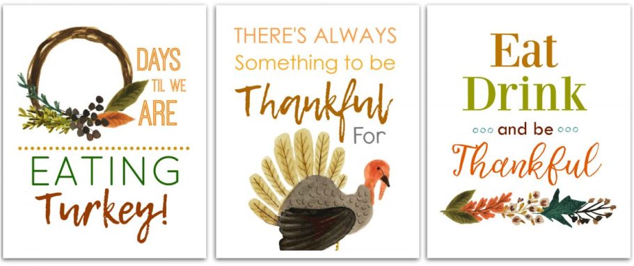 FREE Printable Thanksgiving Countdown & Art Prints