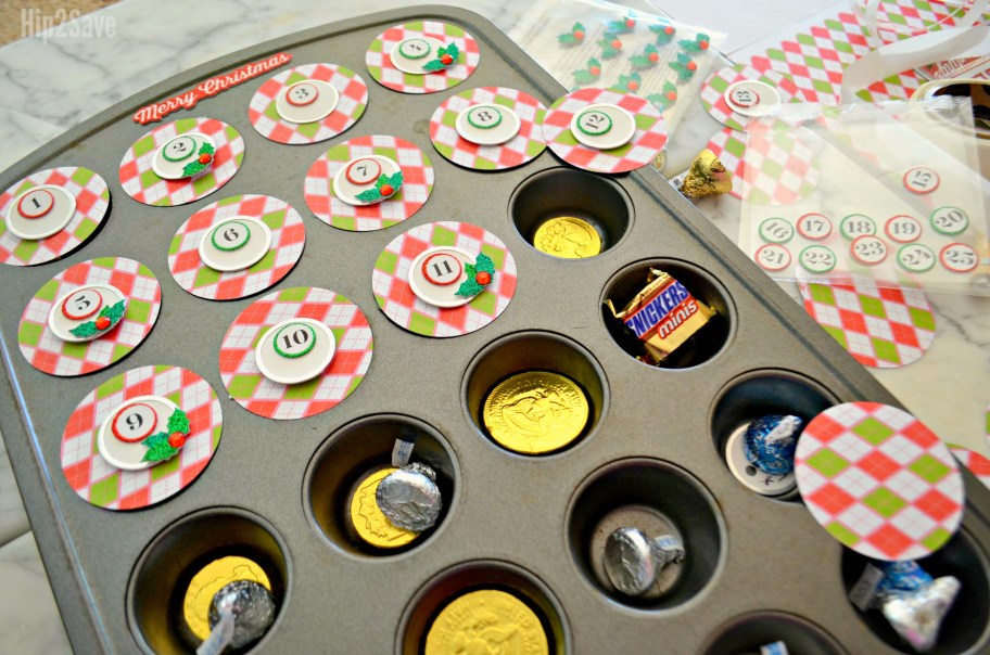 Use a Muffin Tin to Create a Frugal DIY Advent Calendar | Hip2Save
