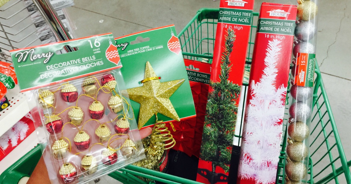 $1 Tabletop Christmas Trees at Dollar Tree