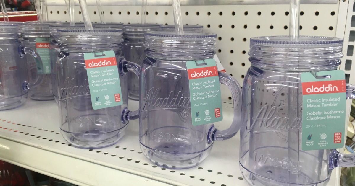 Dollar Tree: Aladdin Insulated Mason Tumblers ONLY $1