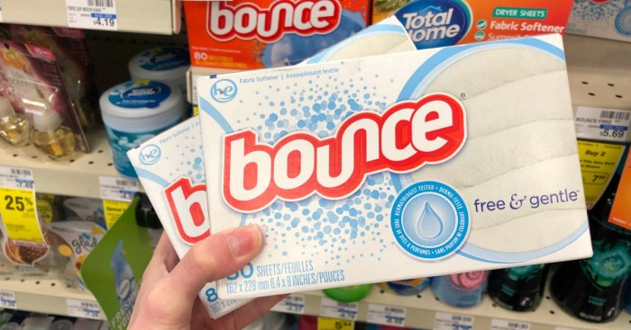 Bounce 80-Count Dryer Sheets Just $1.69 Each at CVS After Rewards ...