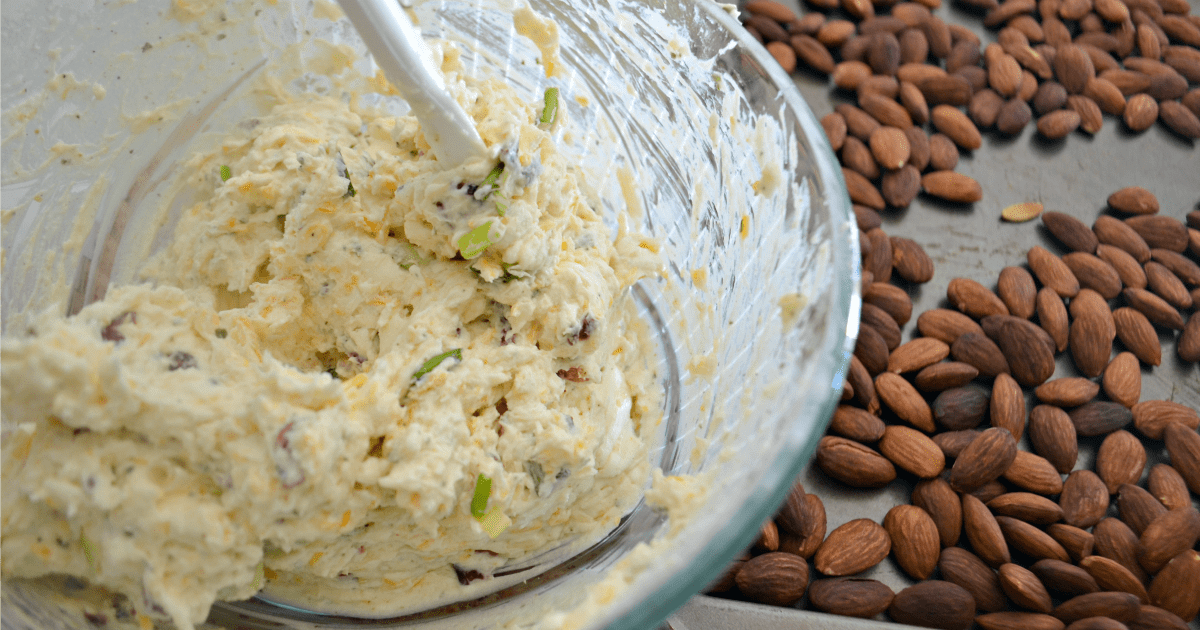 Easy Pine Cone Cheese Ball Appetizer Using Almonds | Hip2Save