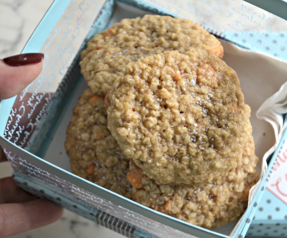 Addicting & Chewy Salted Caramel Oatmeal Cookies! | Hip2Save