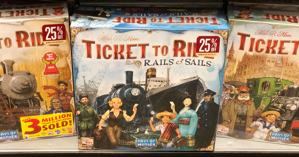25% Off One Item at Barnes & Noble = Ticket To Ride Rails & Sails Game ...