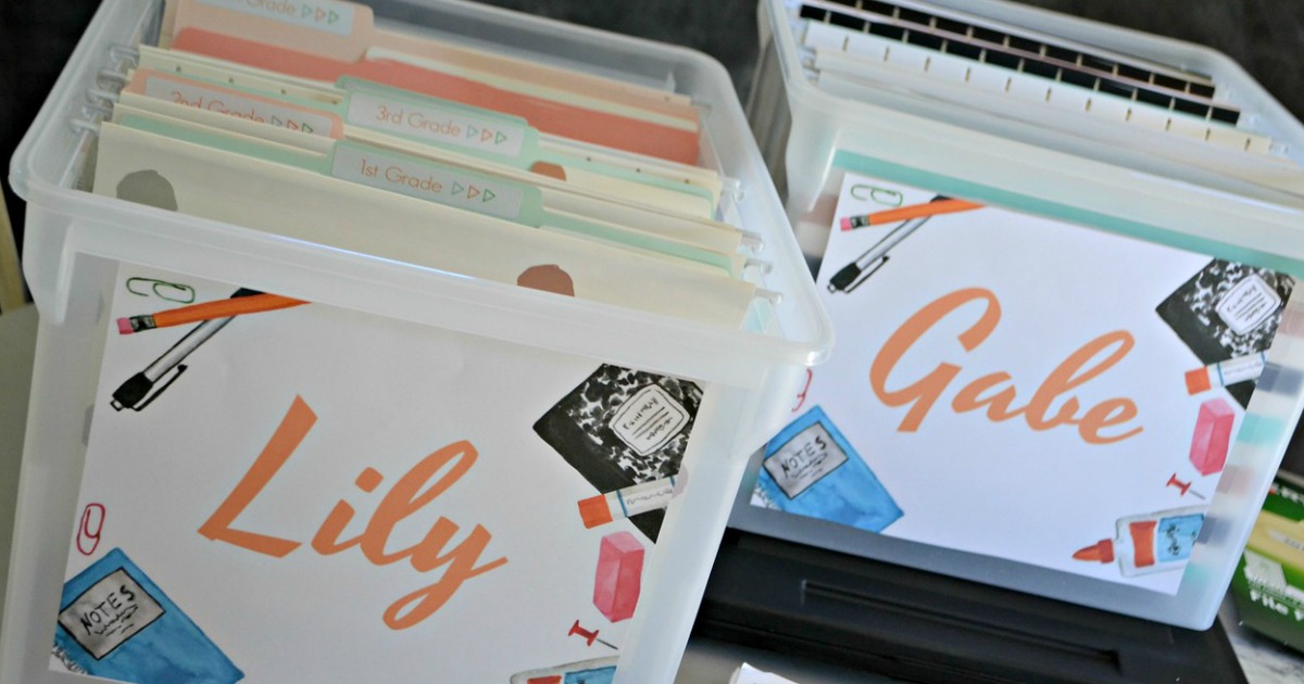 School Paper Organizer (Easy DIY With Free Printables Included)