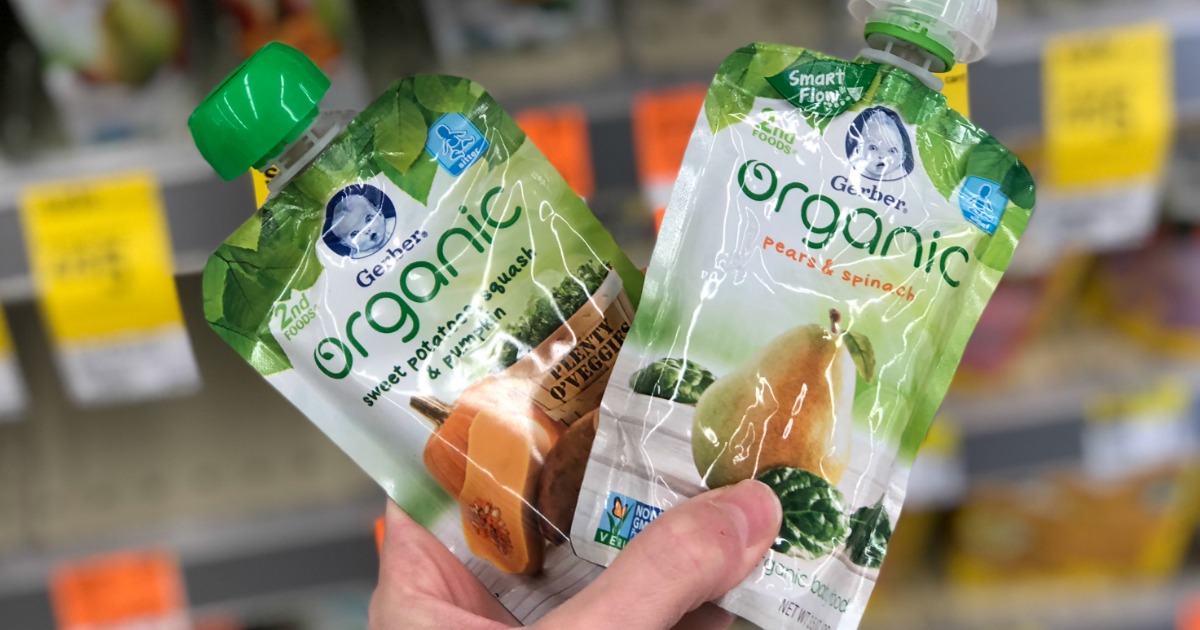Gerber Organic Baby Food Pouches as Low as 64¢ Each at Walgreens