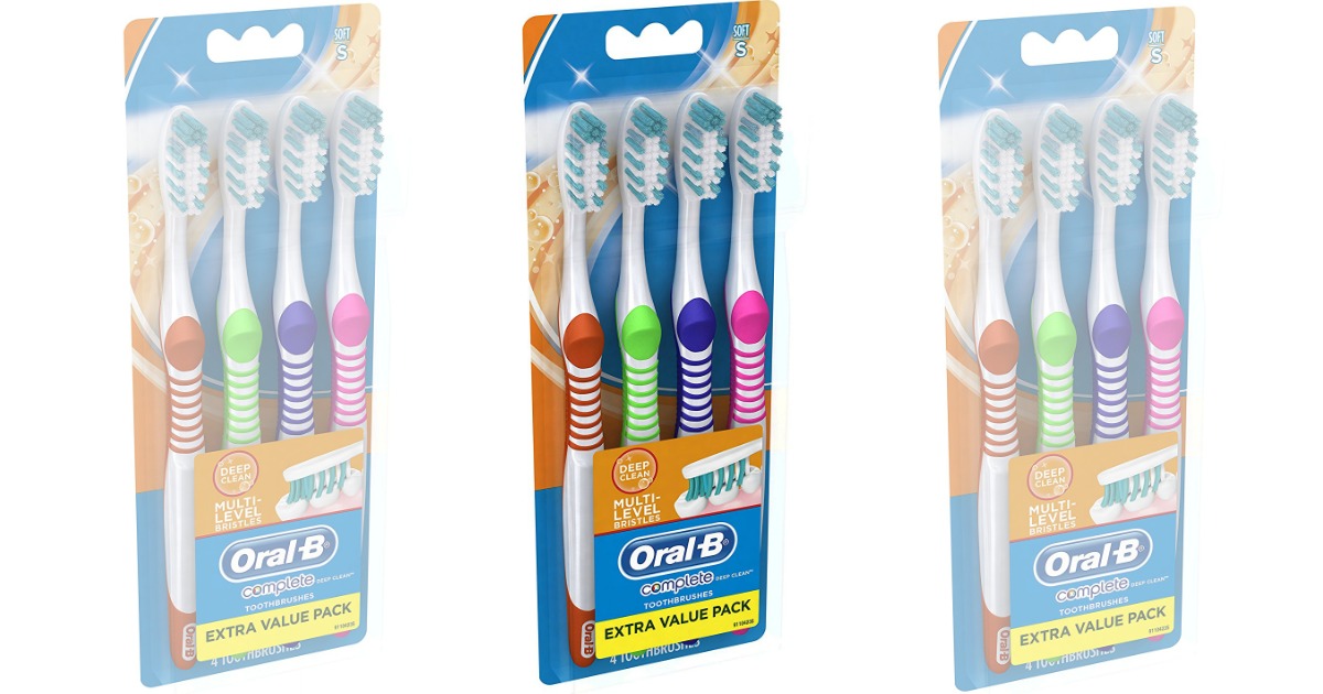 Oral-B 4-Pack Toothbrushes Only $3 (Ships w/ $25 Amazon Order)