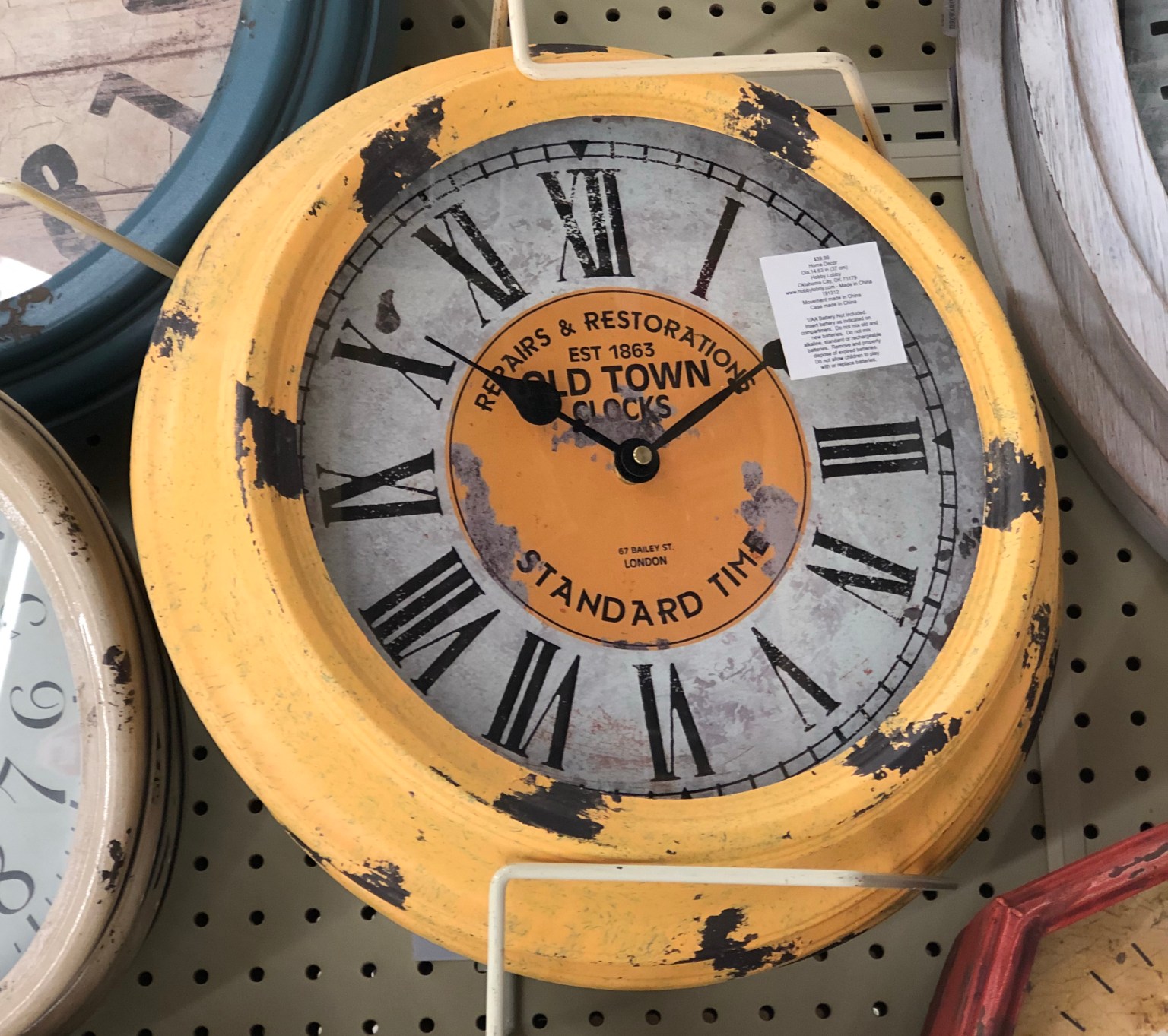 50% Off Wall Clocks at Hobby Lobby Including Farmhouse Styles